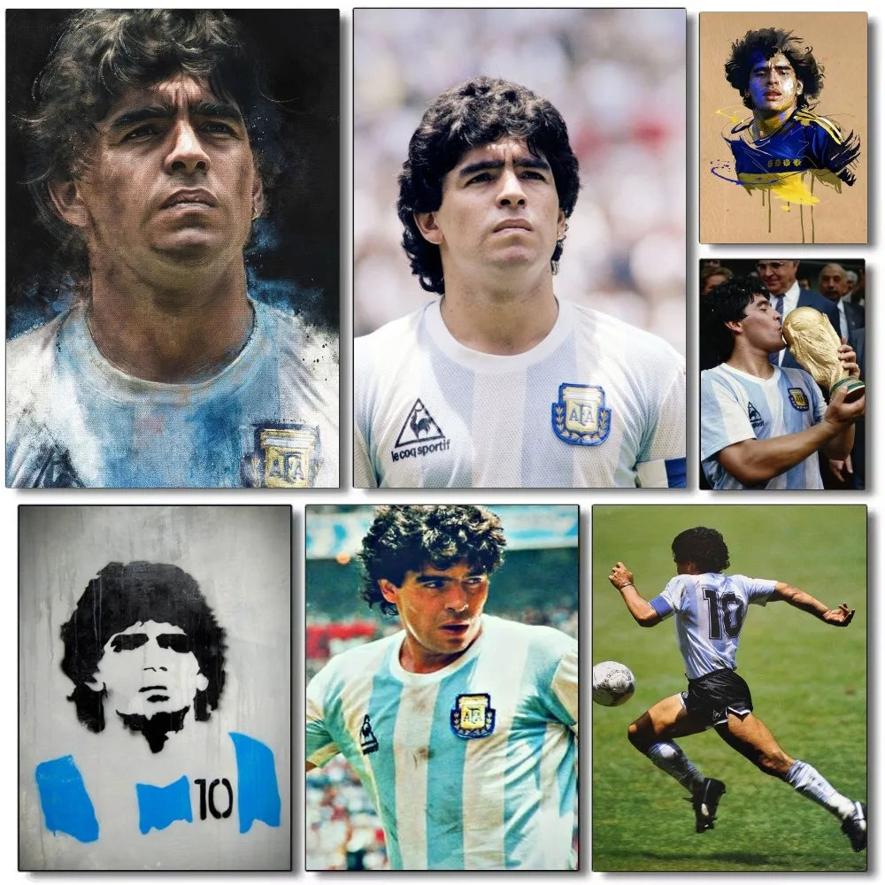 Imaginea de design a unui fotbalist - Diego Maradona