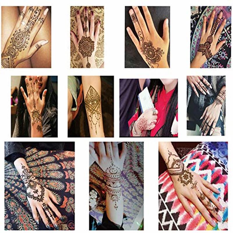 Henna set de stenciluri pentru tatuaje indiene 24buc